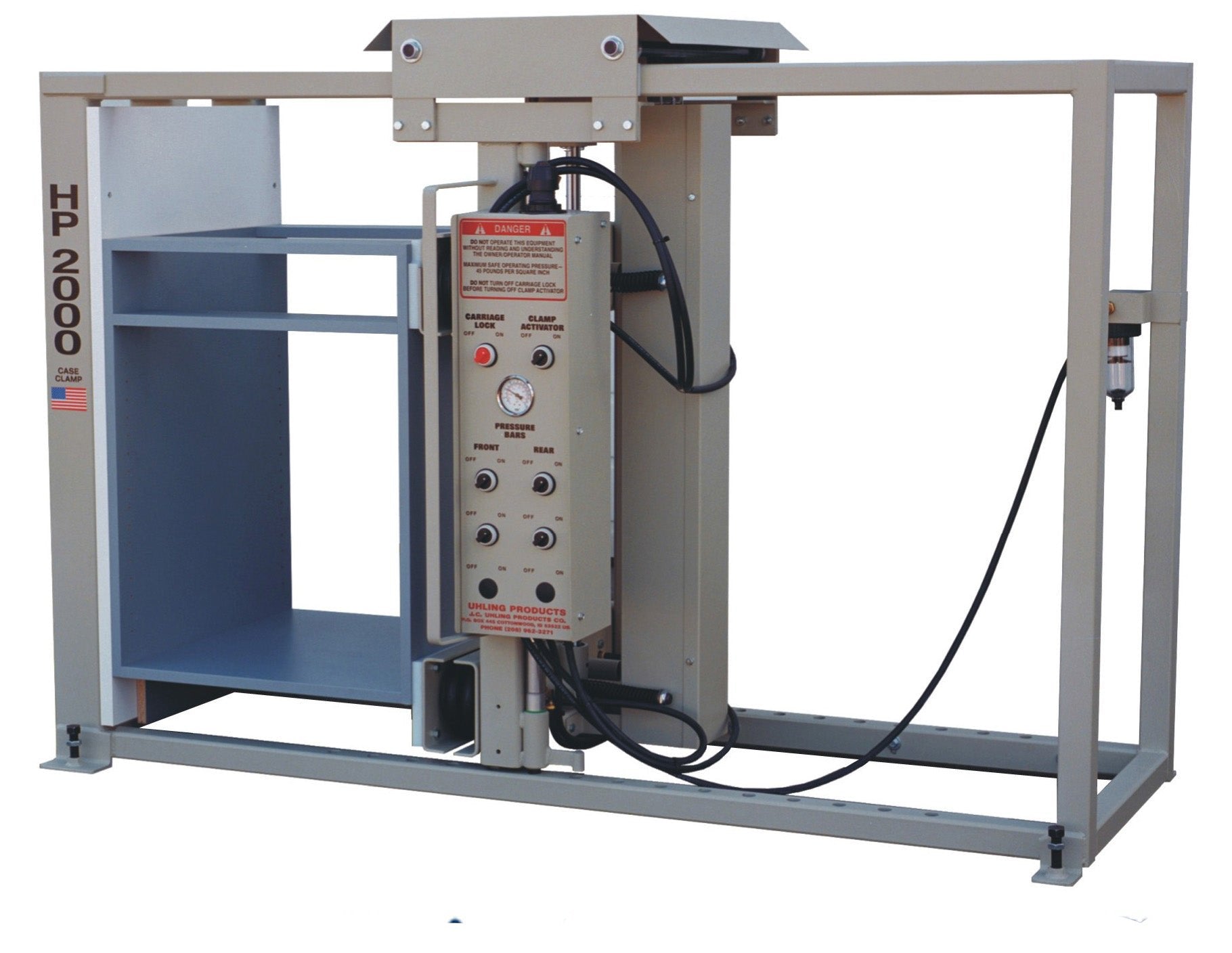 Uhling HP 2000 - Case Clamp w/2 Dual Pod Pressure Bars - Made in USA