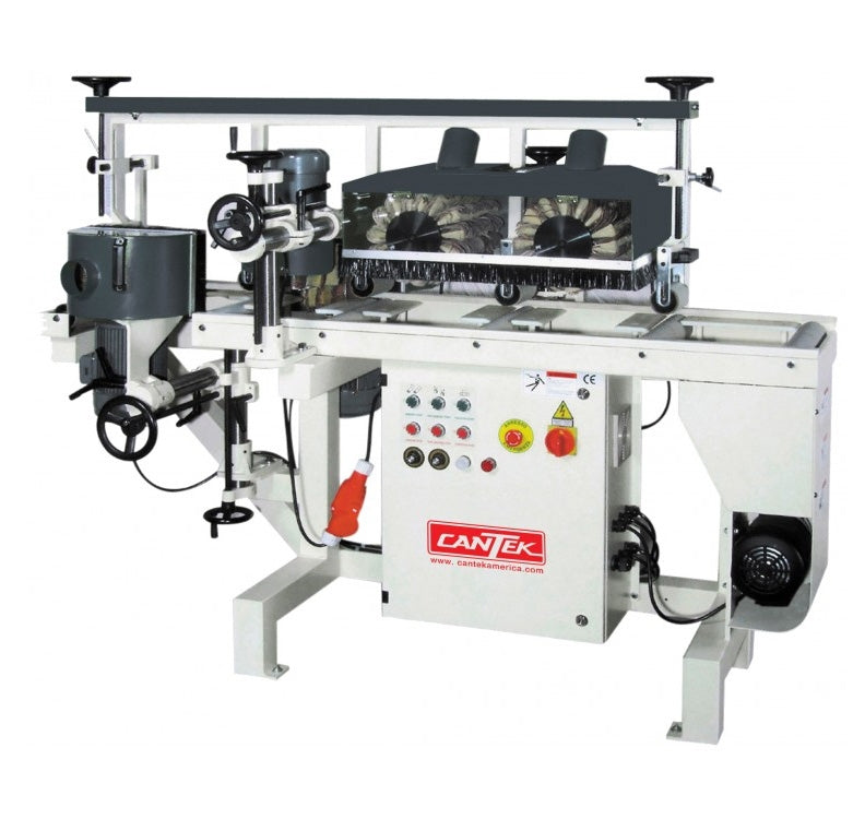 Cantek LBS300-5S - 3-Sided - 5 Head - Lineal Brush Moulding Sander