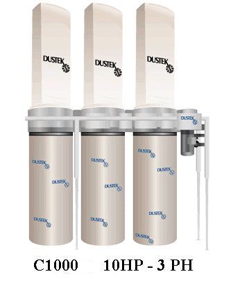 3 Bag - 3 Phase - 10 HP - Dust Collector - Dustek C1000