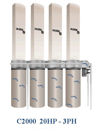 4 Bag - 3 Phase - 20 HP - Dust Collector - Dustek C2000